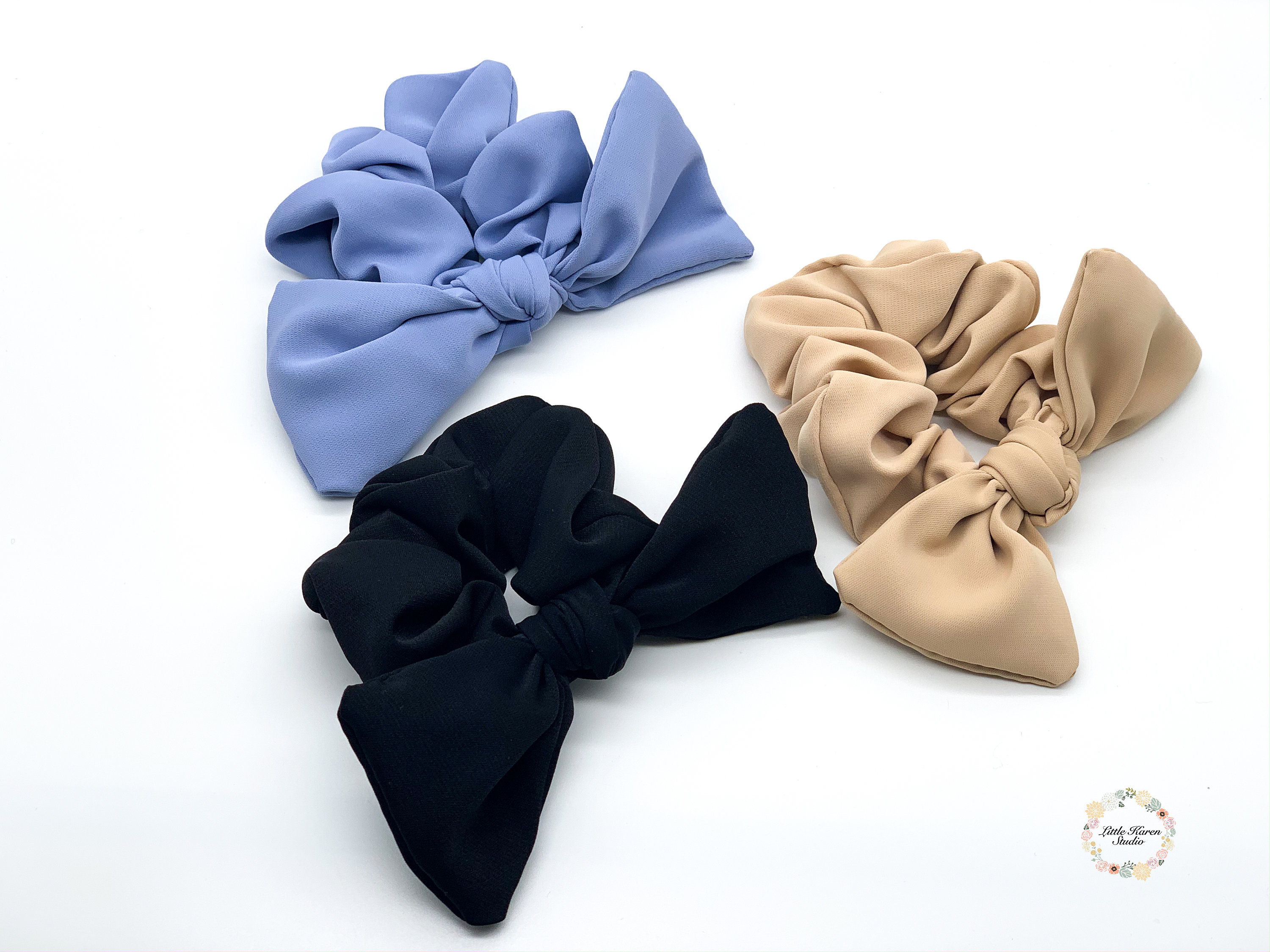 Bow Scrunchies for women Knotted Scrunchies Hair | Etsy