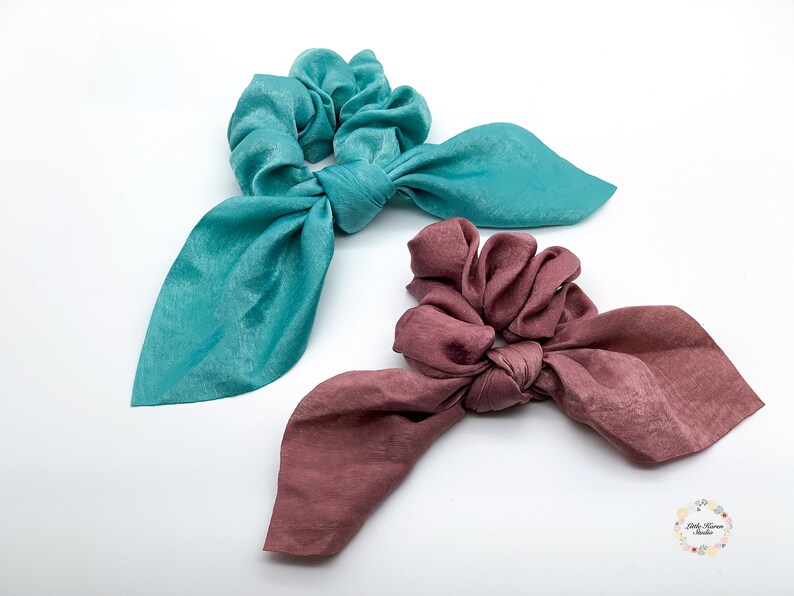 Bow Scrunchies for women Knotted Scrunchies Hair | Etsy
