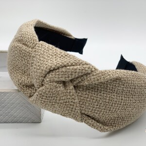 Linen Fabric Headband for Women, Knotted Headbands, Linen Fabric ...