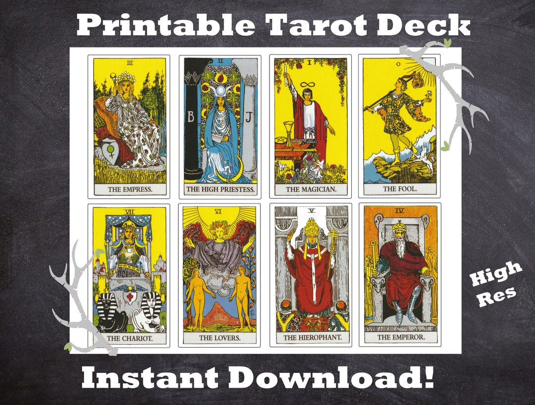Tarot Deck Printable Tarot Deck Tarot Digital Download Tarot Cards to ...