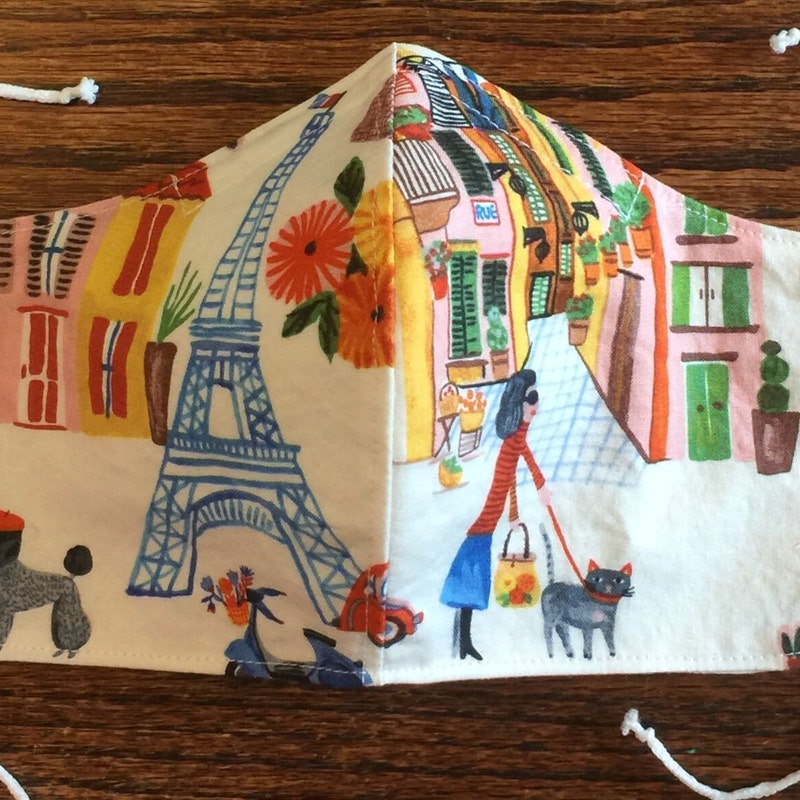 Eiffel Tower Face Mask - Etsy