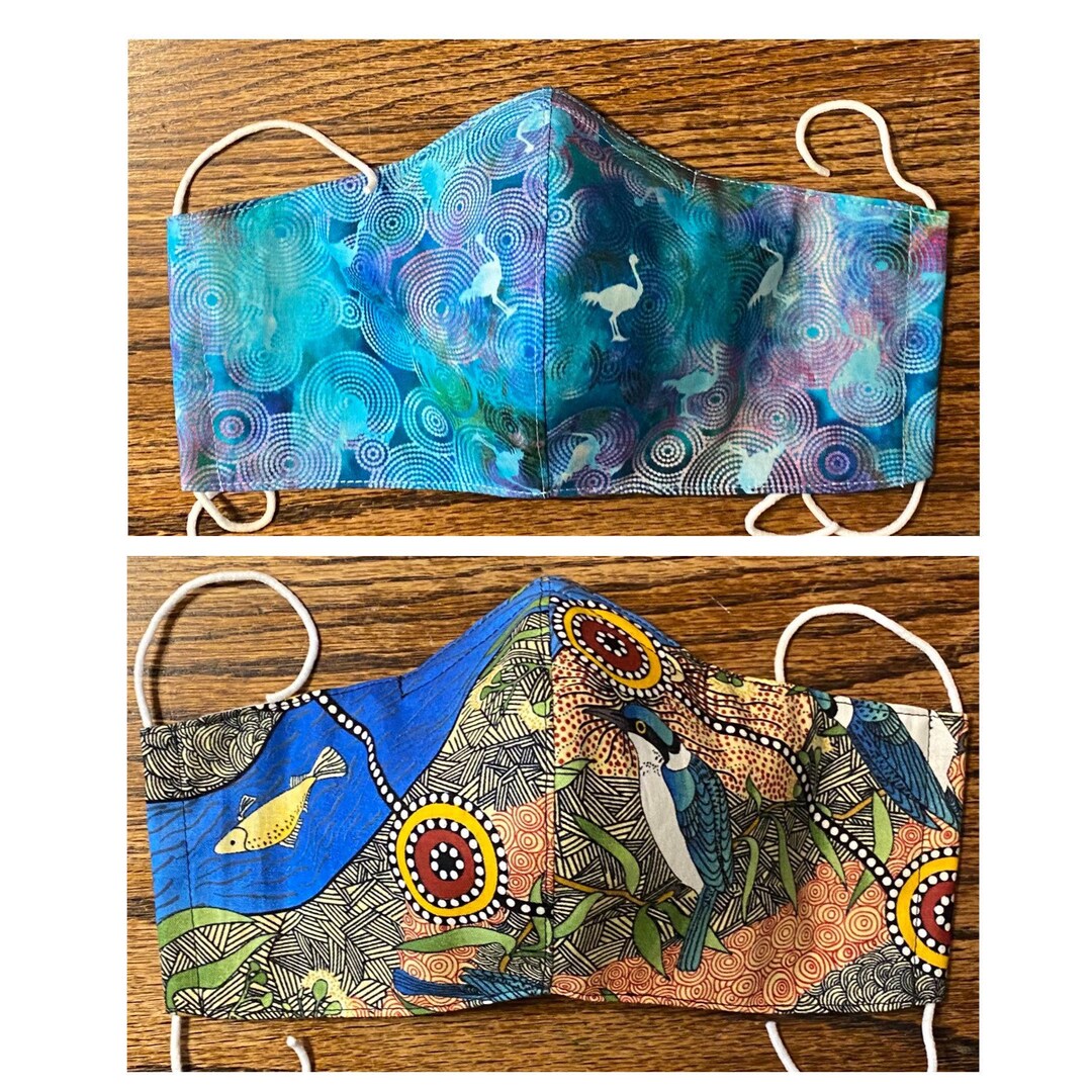 2 Options: Australian Emu Kingfisher Kookaburra Fitted Cotton 2 Layer ...