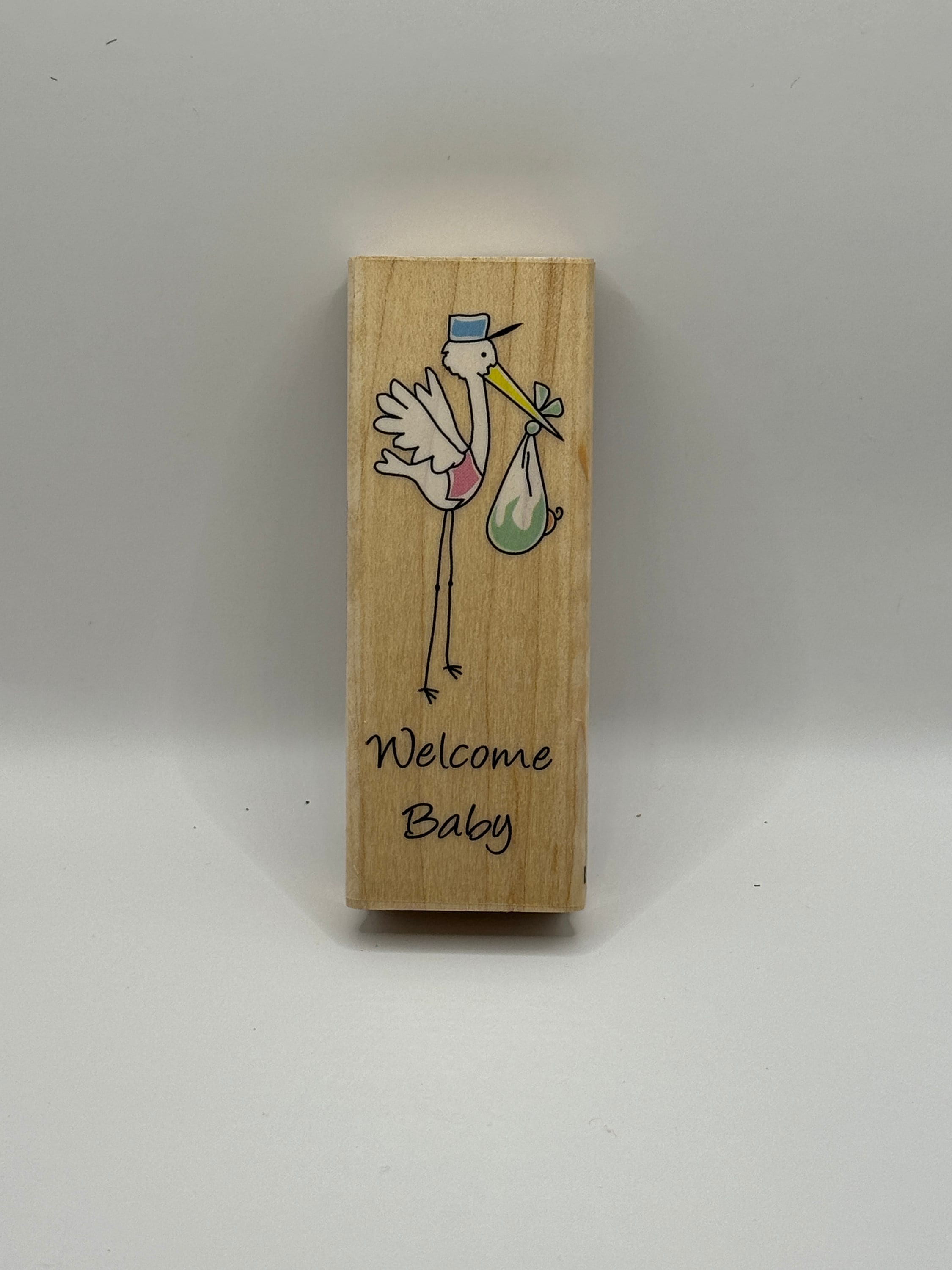 Stork, Welcome Baby Rubber Stamp - Etsy