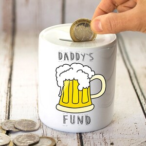 Ceramic Money Box Customizable Coin Box Daddys Beer Fund Tip - Etsy