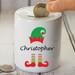 Christmas Elf Money Box, Christmas Gift, Personalized Tip Box, Children ...