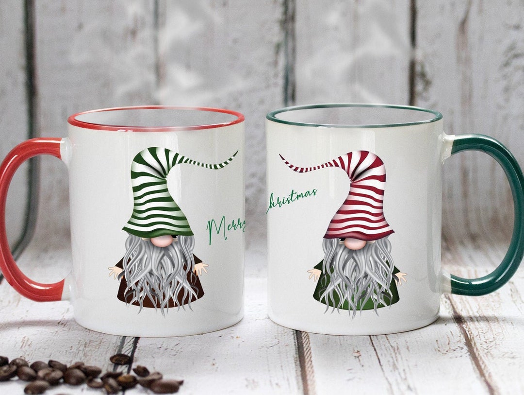 Christmas Gnomes Mug, Santa, Xmas Coffee Mug, Christmas Elf Mug, Elf ...