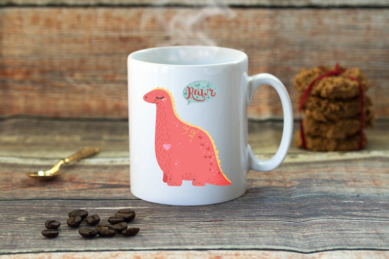 Dinosaur Mug, Dino Lovers Mug, Cute Dinosaur Mug, Dino Lover Gift ...