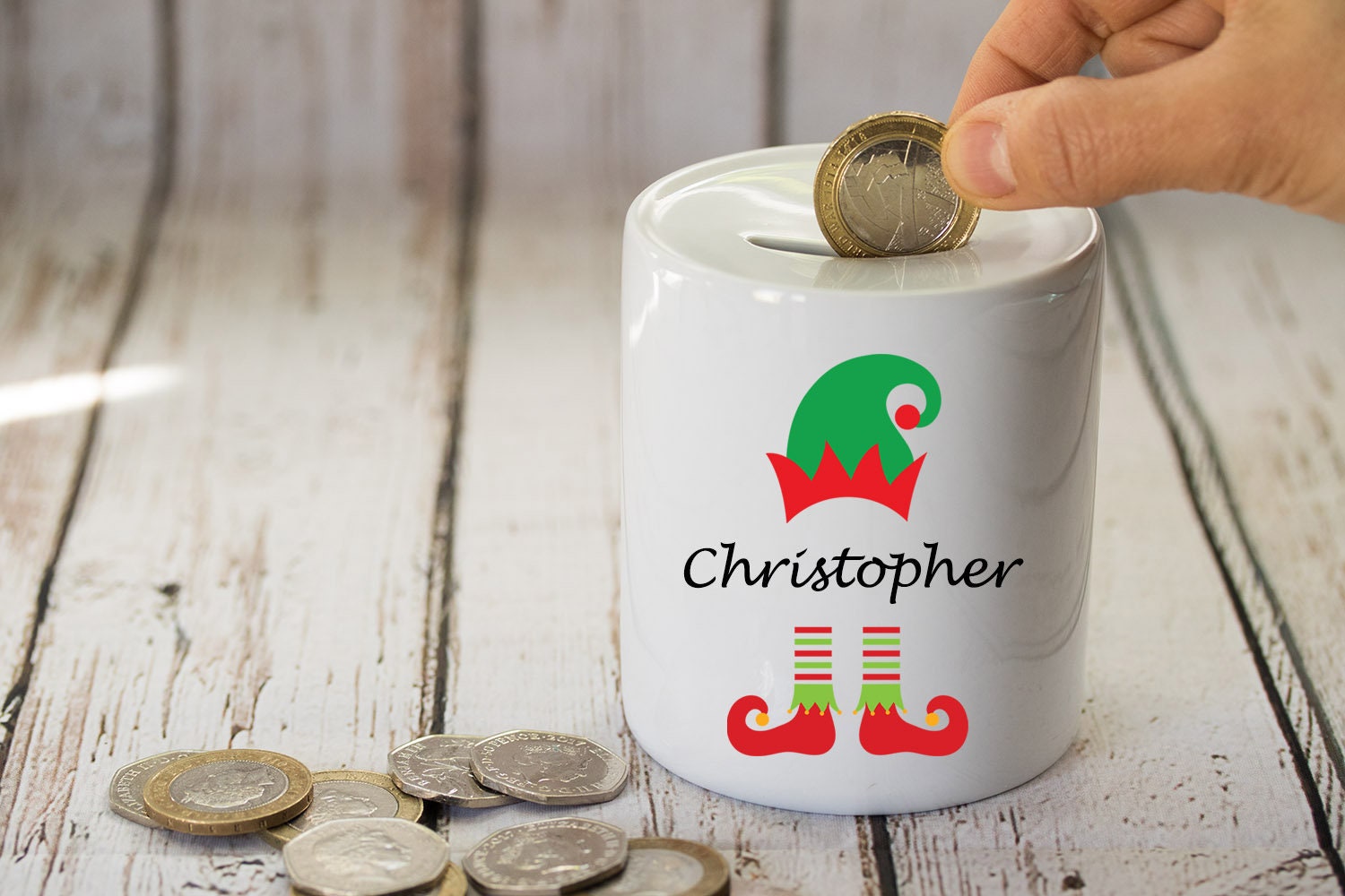 Christmas Elf Money Box Christmas Gift Personalized Tip Box - Etsy
