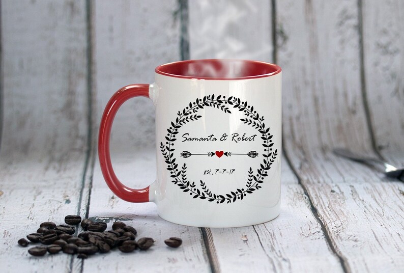 Wedding Mug Set of Two Personalized Wedding Gifts Bride and - Etsy