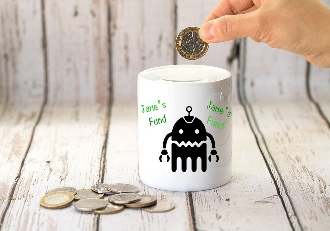 Robot Money box Children's Kid's money box | Etsy
