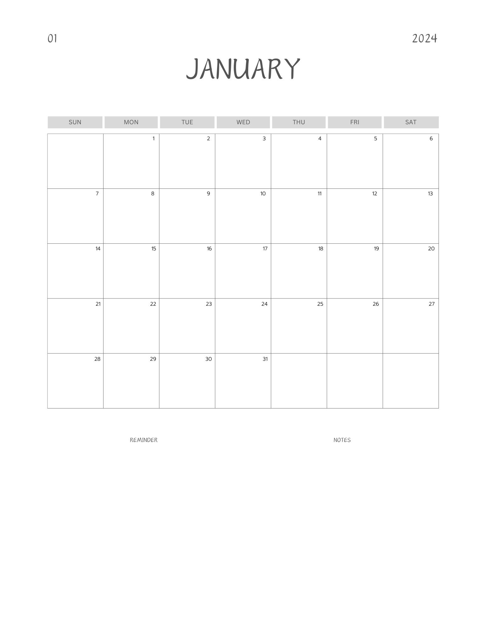 2024 Digital Calendar - Etsy