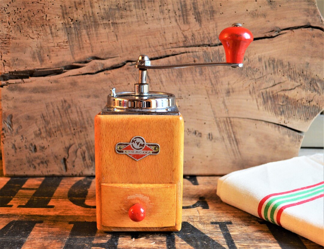 Vintage Wooden Coffee Mill 1950s German Coffee Grinder, Kym Mokka Mid ...