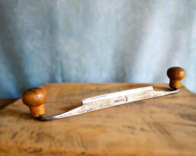 French Carpenter Tool, Quality Cast Steel, Peugeot Freres, Turned Wood Drawknife, Wall Decor ...