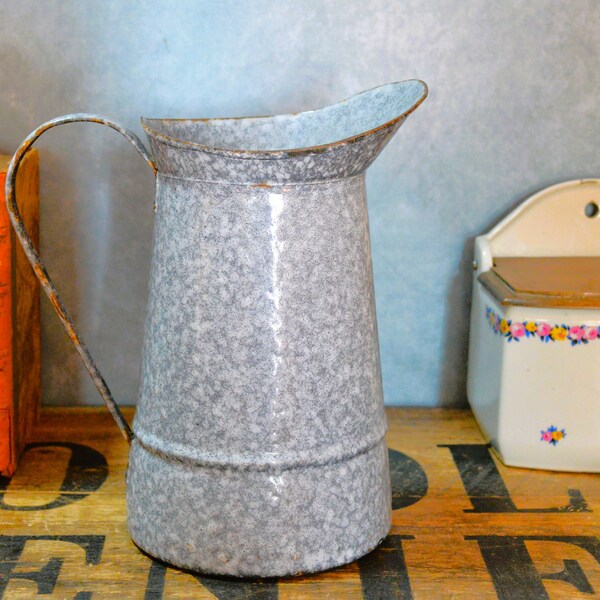 French Enamelware Pitcher - Etsy