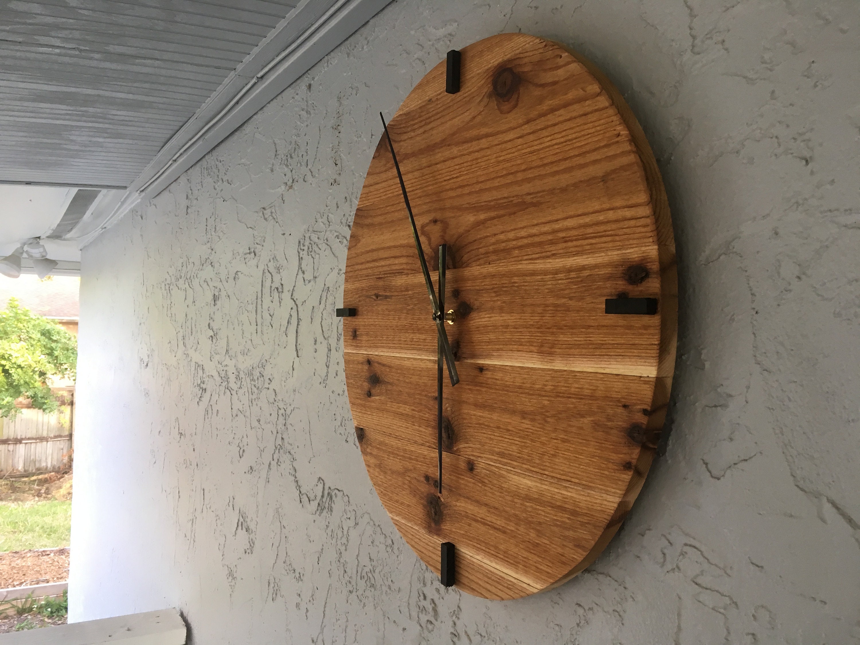 Cedar Wood & Black Wall Clock - Etsy