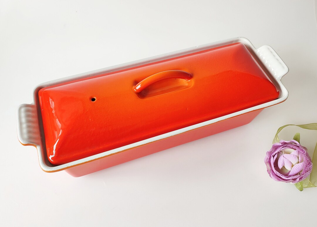 Vintage Orange LE CREUSET Terrine France Cast Iron Enamel - 1970 Fire ...