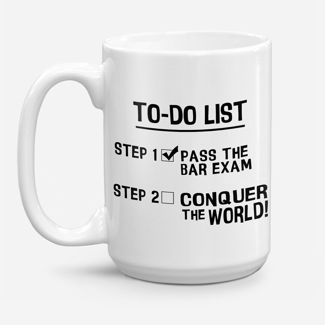 Step 1 Pass The Bar Exam Law School Graduation Mug Bar Exam Etsy Step 1 Pass The Bar Exam Law School Graduation Mug Bar Exam Etsy