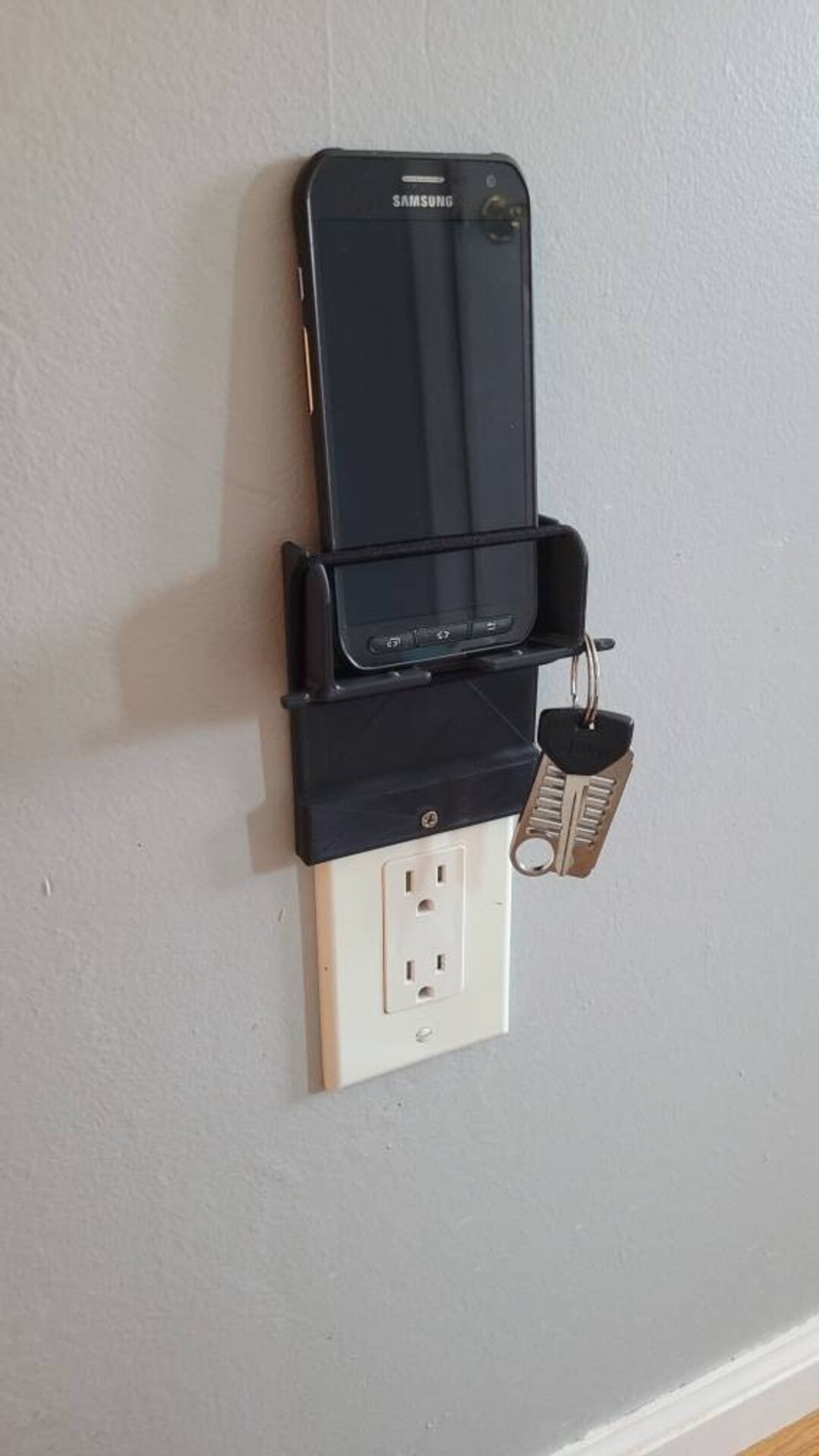 Phone Holder, Key Holder, Outlet Mounted - Etsy