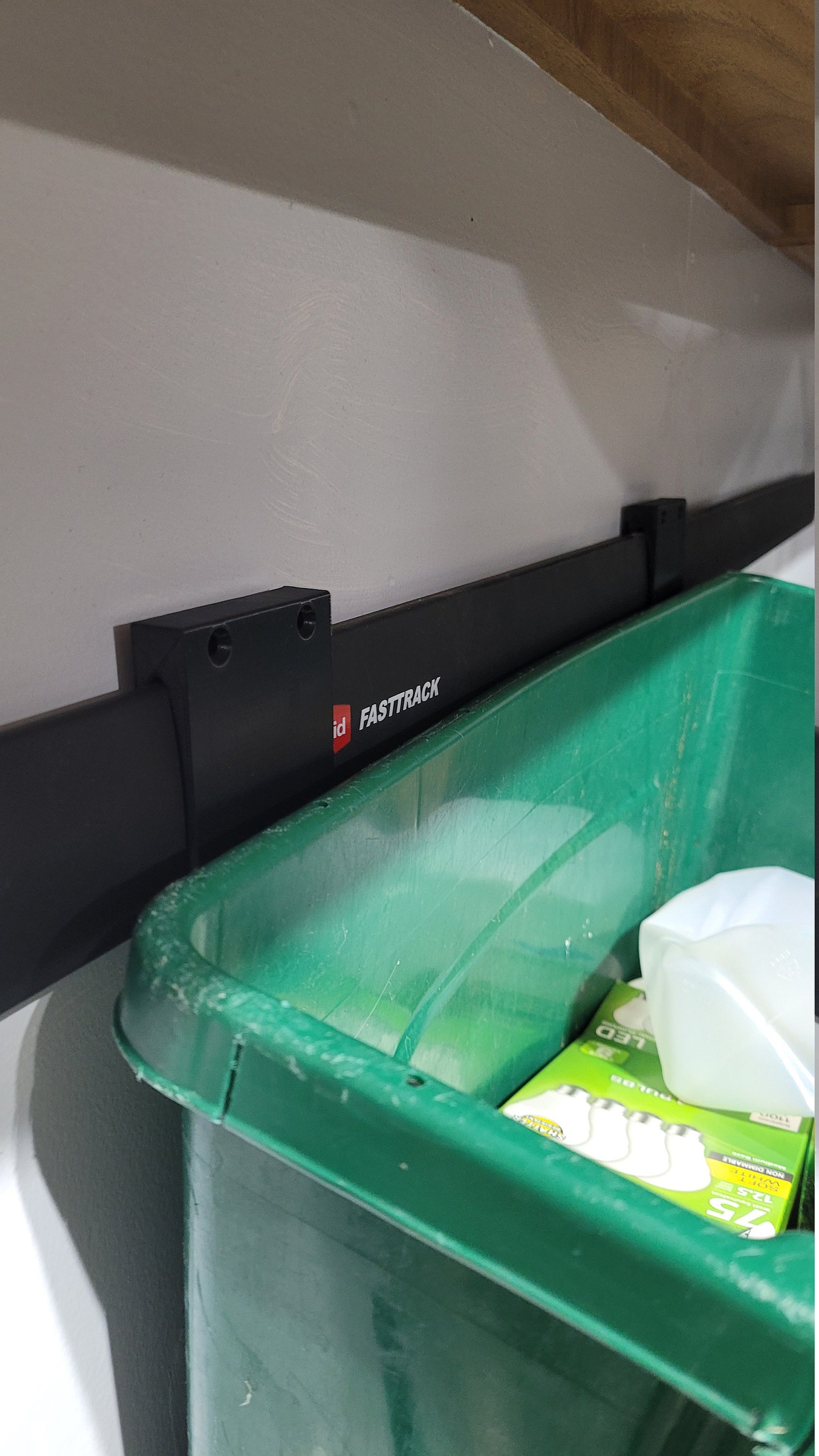 Recycle Bin Wall Mount Holder Rubbermaid Fastrack System Compatible ...