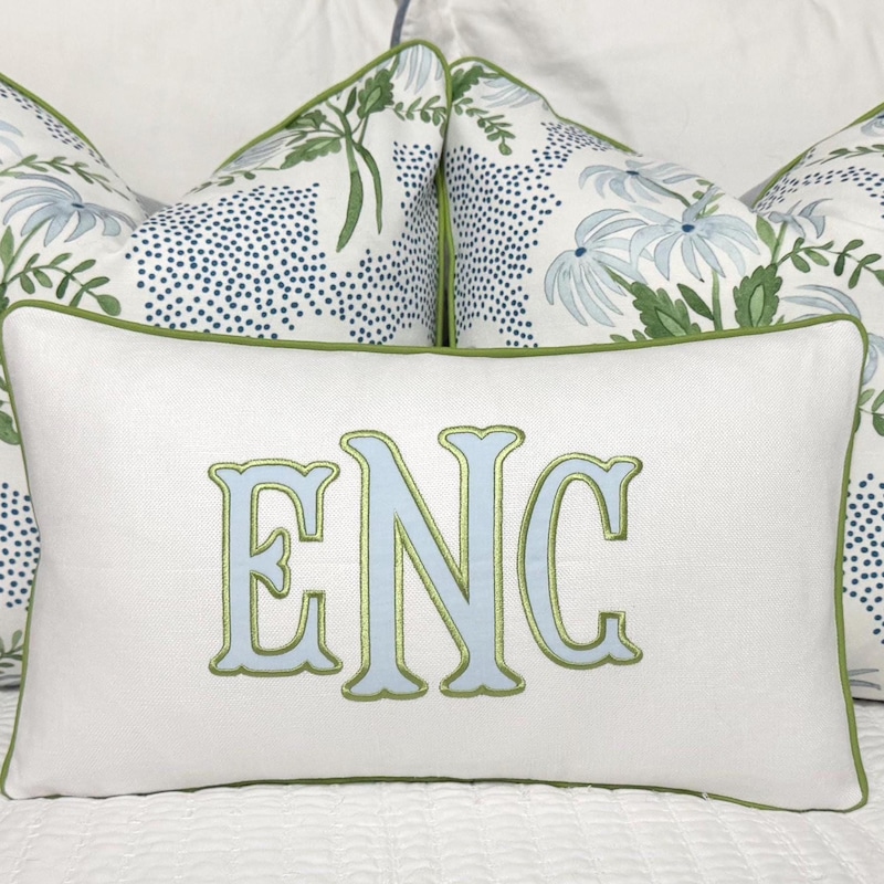 Scalloped Pillow Blue - Etsy