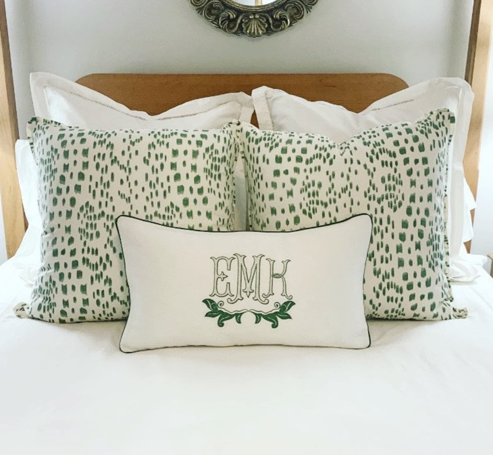 Large Monogram Pillow Cover-embroidered Pillow-personalized - Etsy