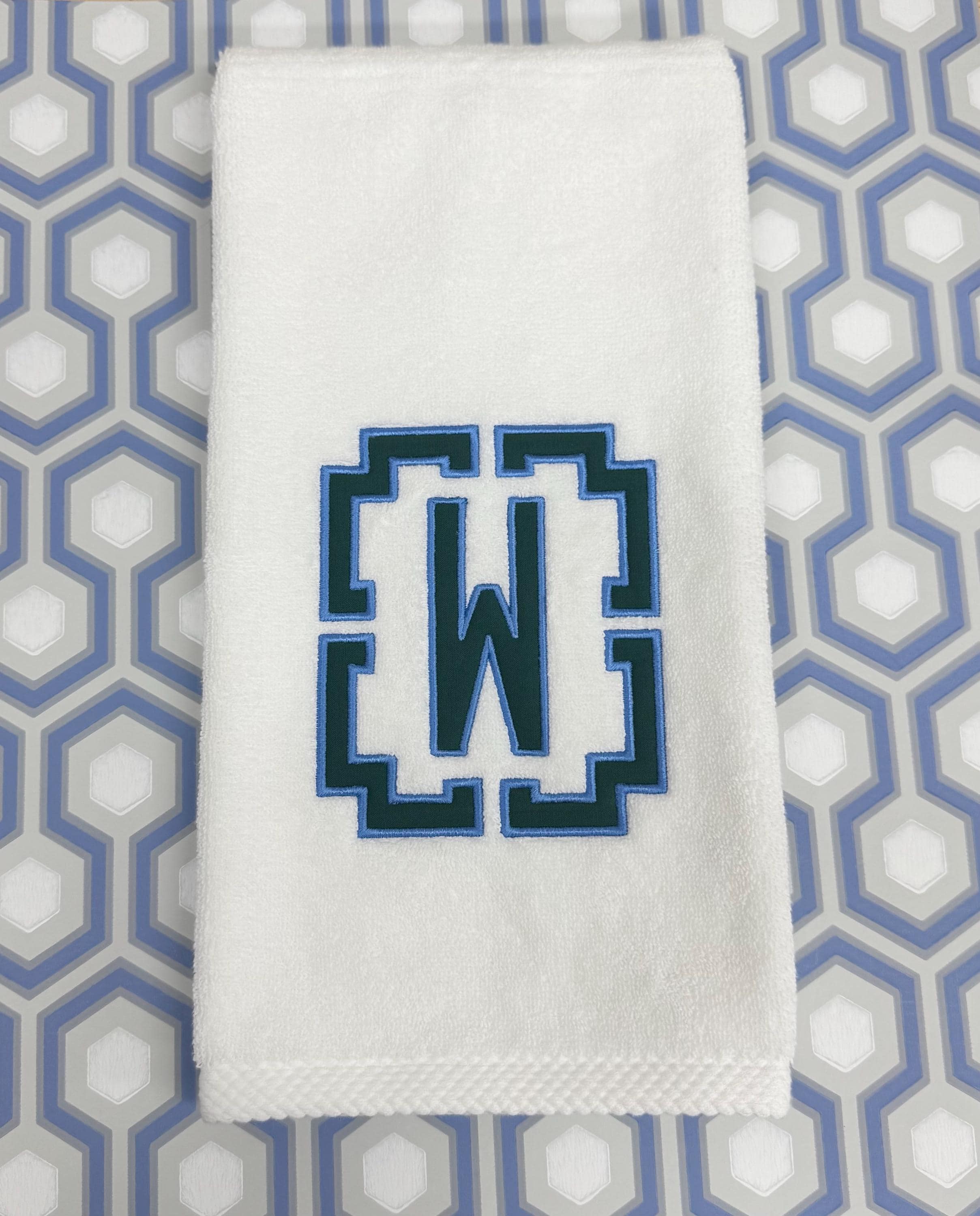 Embroidered Hand Towel Monogrammed Guest Towel Hand Towel Guest Towel ...
