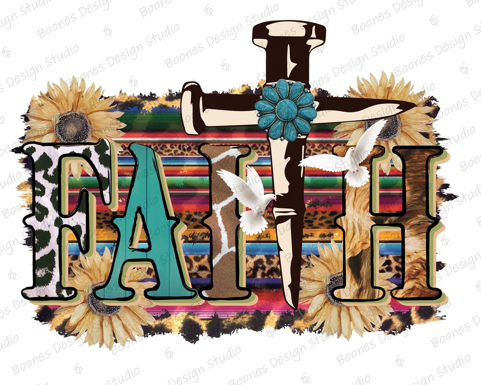 Faith Png Western Faith PNG Gemstone Faith Cross Png - Etsy