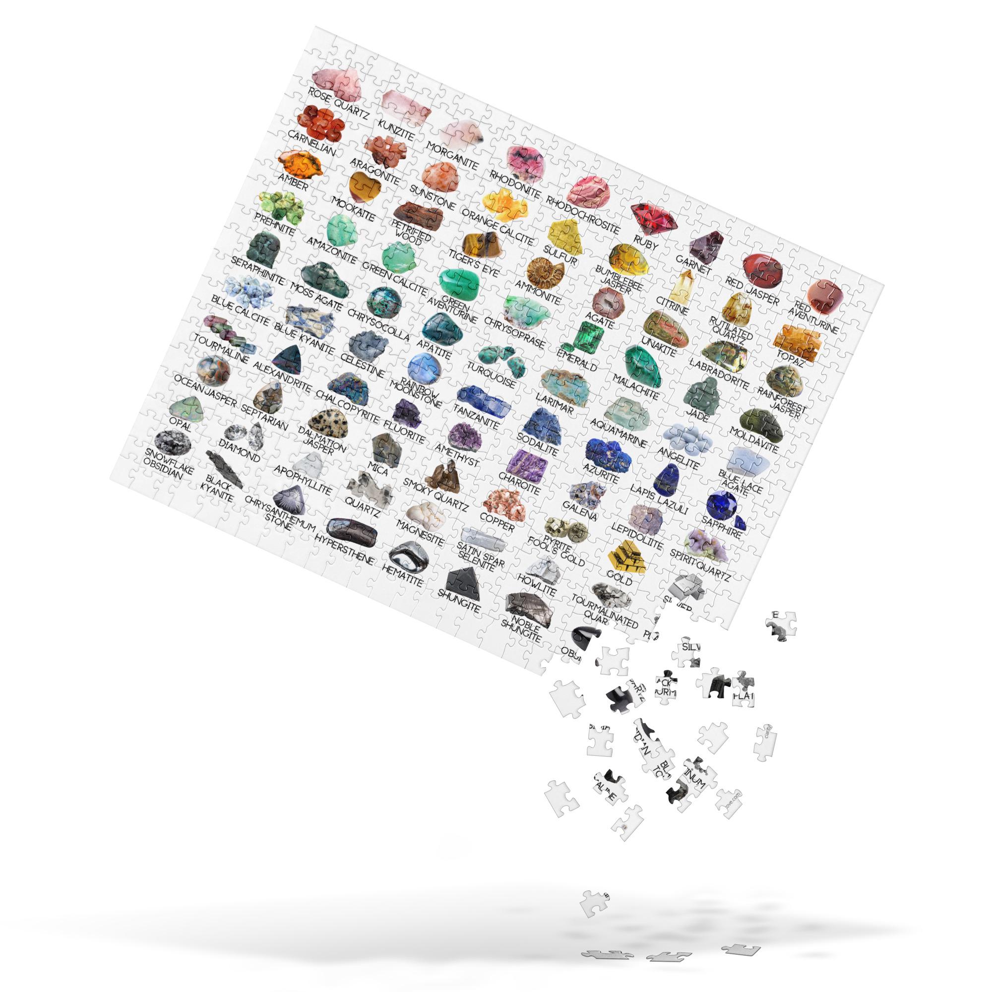 Crystal Identification Chart Jigsaw Puzzle: Geology Gift - Etsy