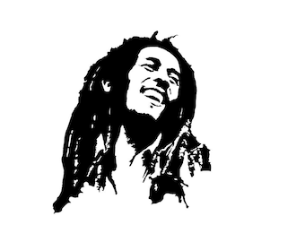 Bob Marley Portrait Svg Dxf Eps Ai Cdr Vector Files for - Etsy