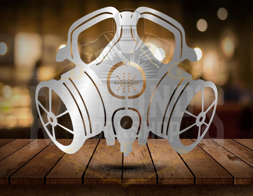 CNC Plasma Cut Steel Gas Mask Wall Art - Etsy