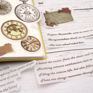 Washi Stickers | 60pcs Clock Themed , Time Round Gear Clock Antique ...
