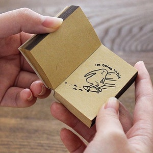 Mini Kraft Paper Book | Mini Junk Journal Yellow, Pocket Ephemera ...