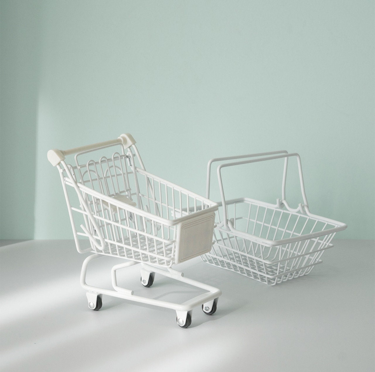 Mini Shopping Cart Mini Shopping Basket Shopping Cart Toy | Etsy