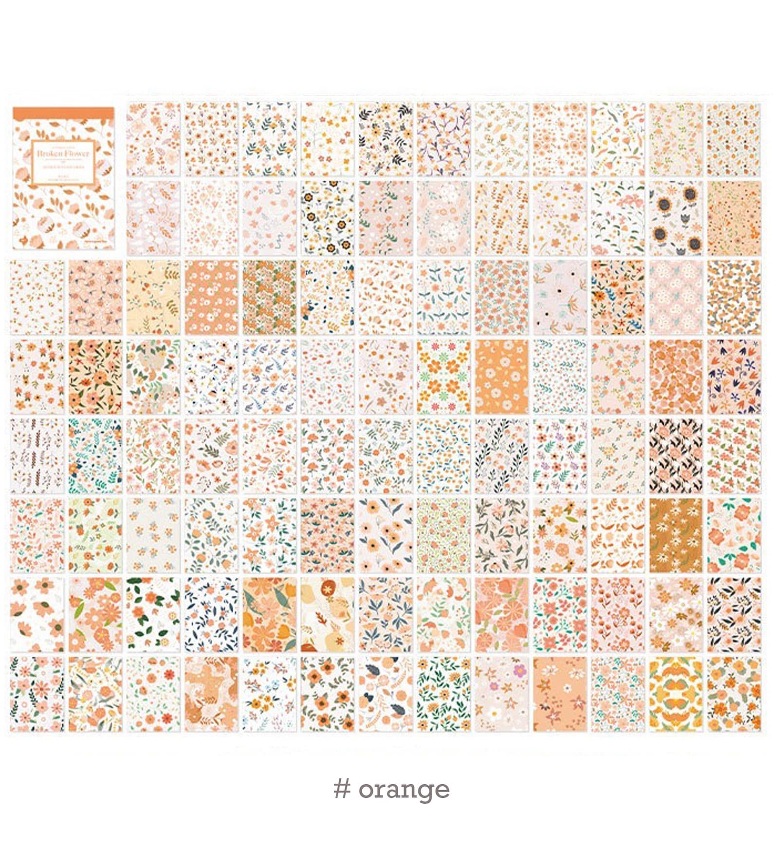100pcs Pack Flower Thin Paper Pads | Ephemera Paper Floral Paper ...
