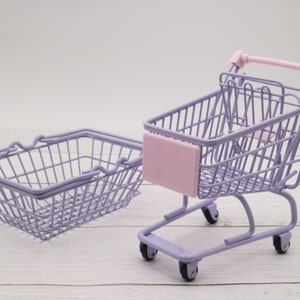 Purple Mini Shopping Cart | Mini Shopping Basket | Shopping Cart Toy ...