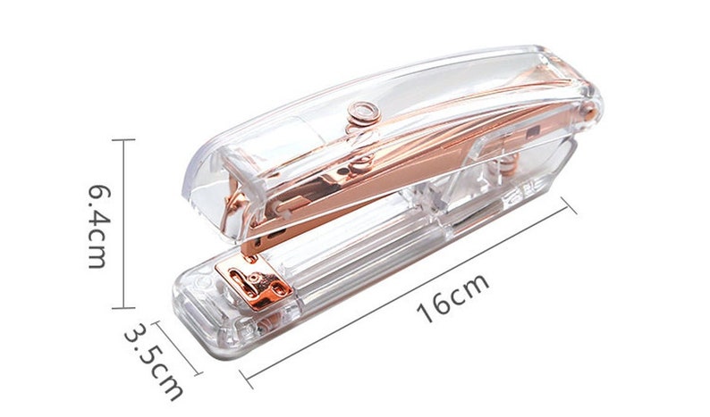 Clear Acrylic Stapler Rose Gold Staples Refill Rose Gold - Etsy