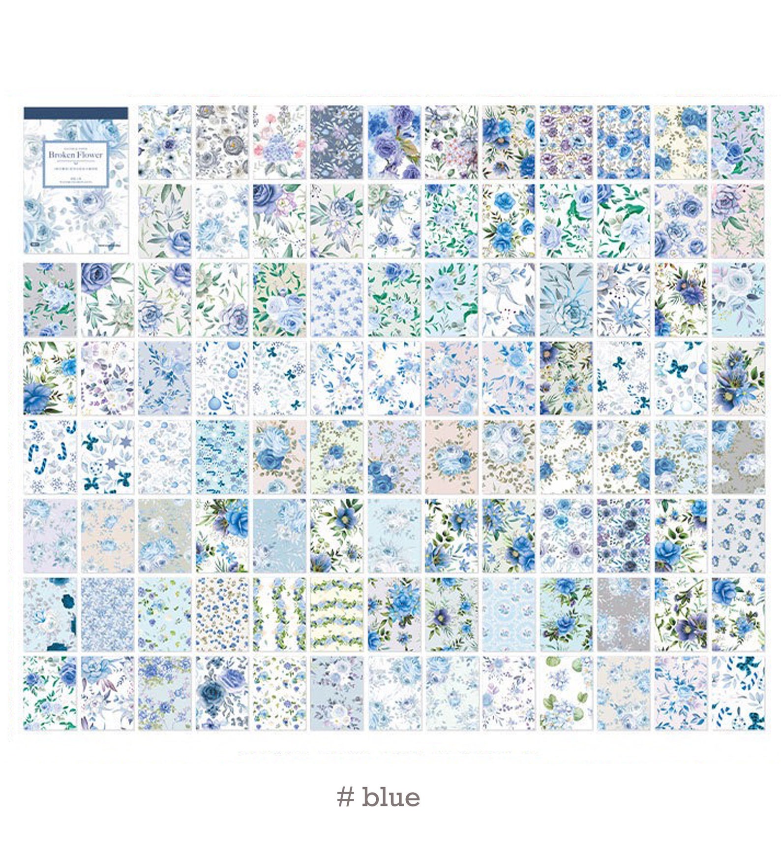 100pcs Pack Flower Thin Paper Pads | Ephemera Paper Floral Paper ...