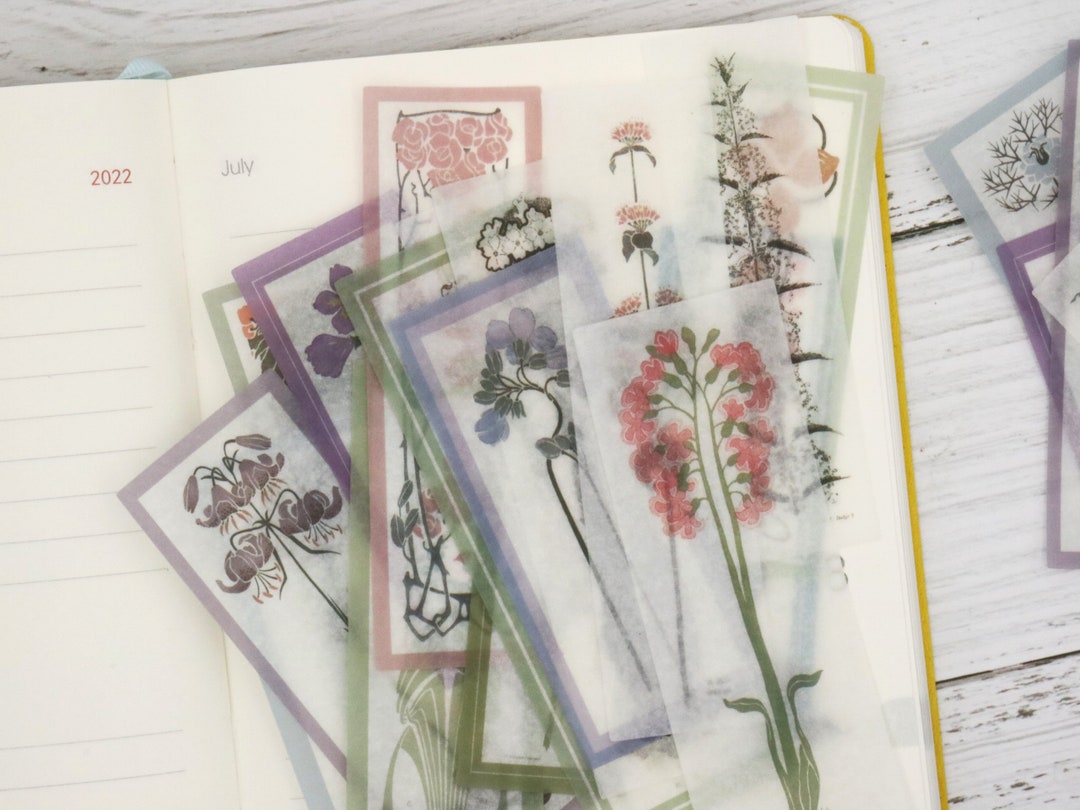 Flower Washi Stickers | Flower Sticker Floral Sticker Themed Strips ...