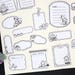 Cute Doodles Label Stickers | Kawaii Style Themed Sticker Label Die Cut ...