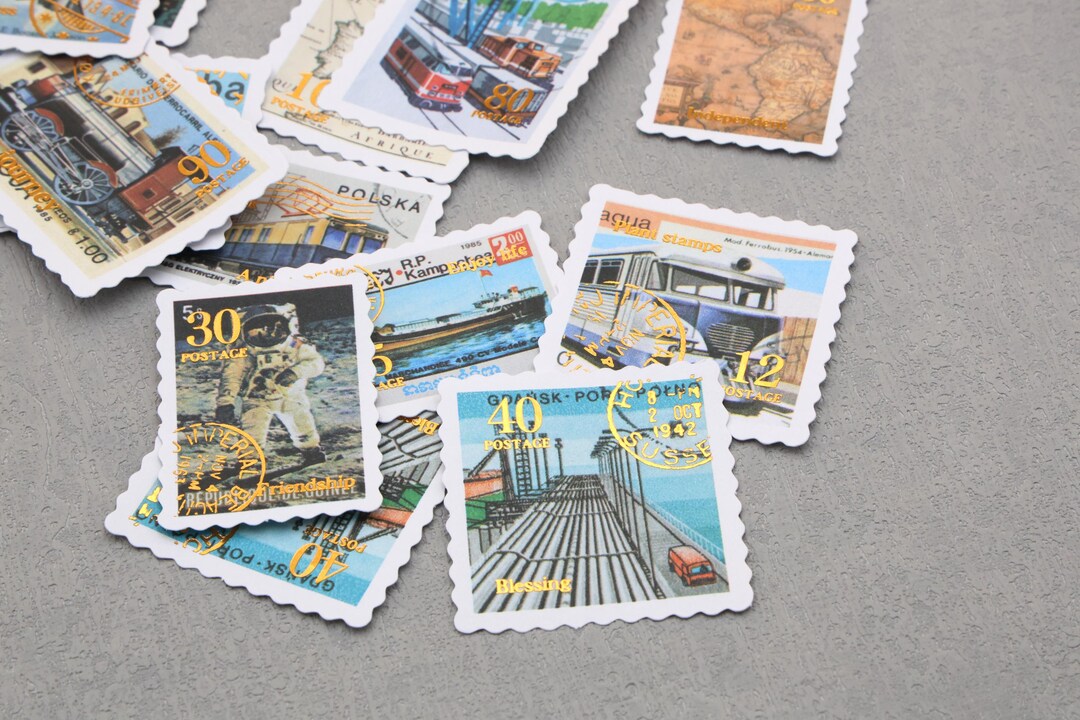 Air Transport Stamp Paper Stickers | 30pcs/pack Train Air Transport ...