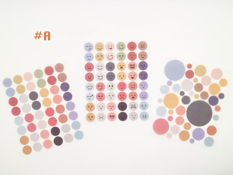 Cute Expression Stickers | Face, Mute Color Mood Tracker Emoji Stickers ...
