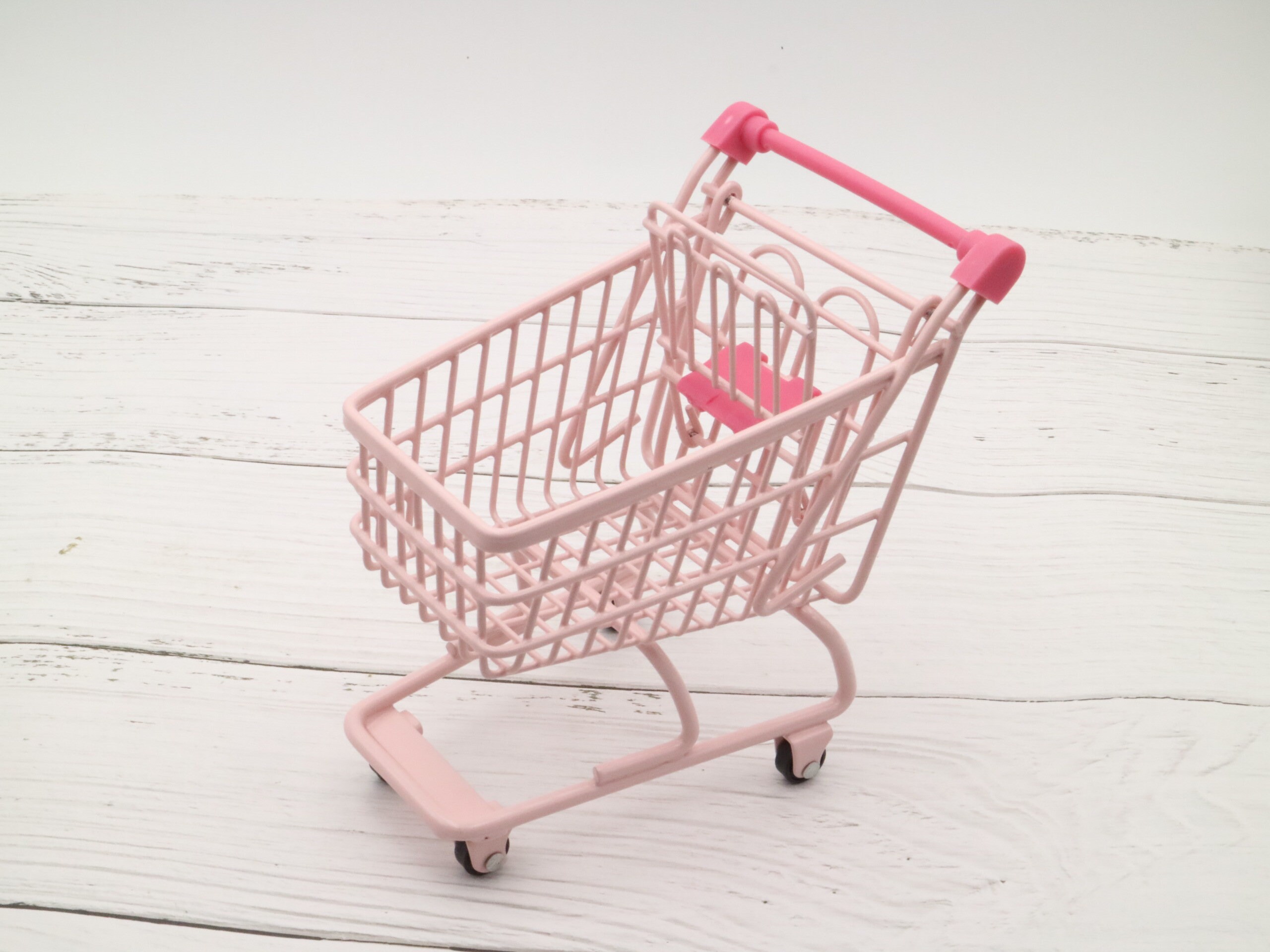 Pink Mini Shopping Cart | Medium Shopping Basket | Shopping Cart Toy ...