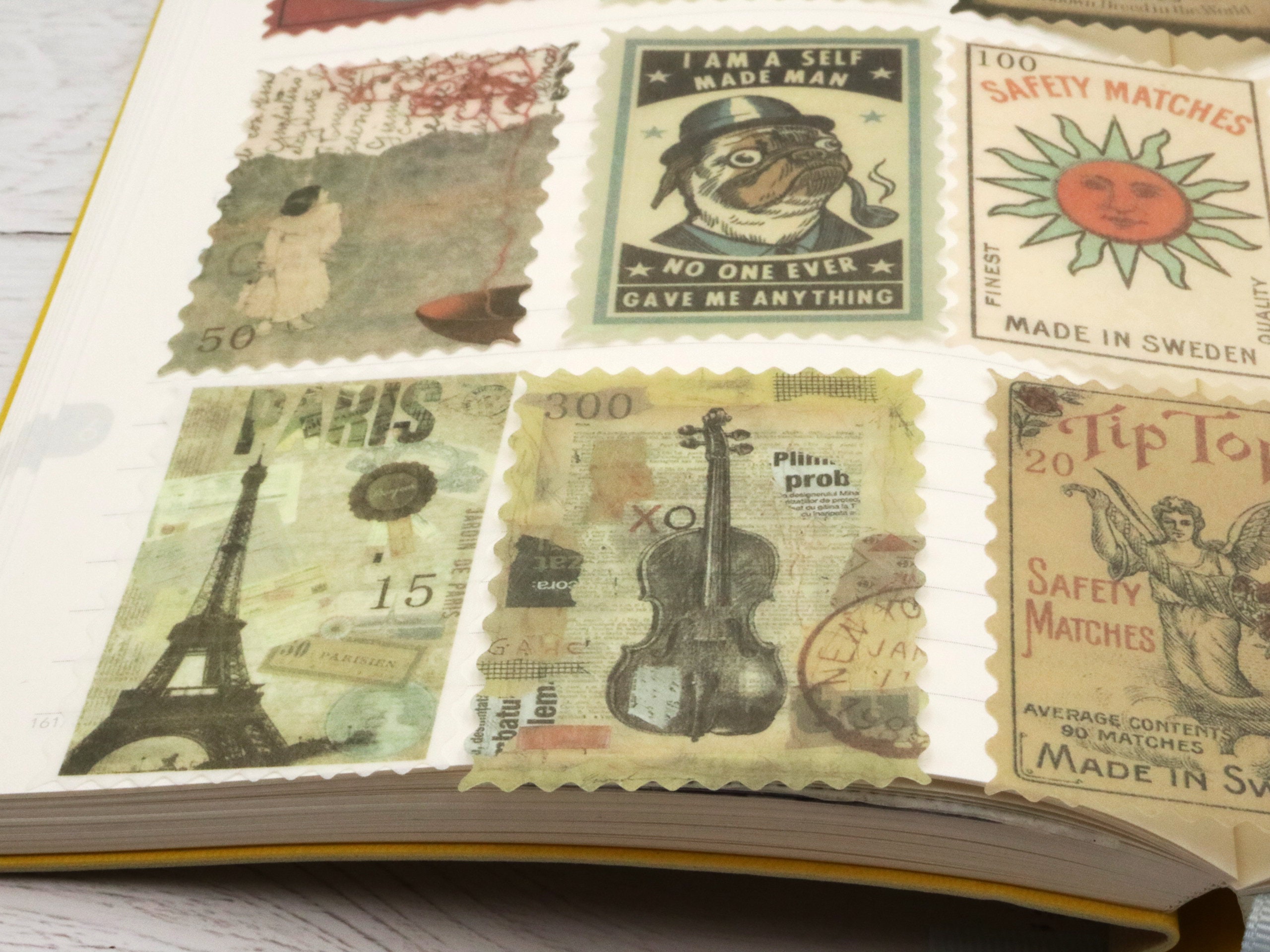 Poster Washi Stickers | Retro Poster Ads Magazine Advertisement Sticker ...
