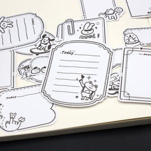 Cute Doodles Label Stickers | Kawaii Style Themed Sticker Label Die Cut ...