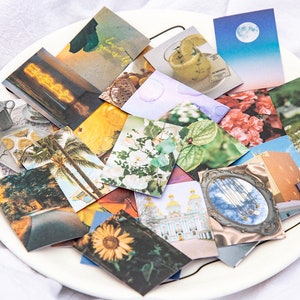 Nature Mini Washi Sticker Booklet | Assorted Pattern Sky Green Flower ...