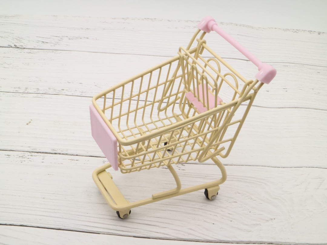 Yellow Mini Shopping Cart |shopping Cart Toy | Desk Deco | Washi Tape ...