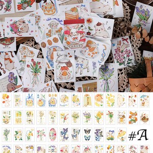Vintage Mini Washi Sticker Booklet | Assorted Pattern Antiqued, Retro ...