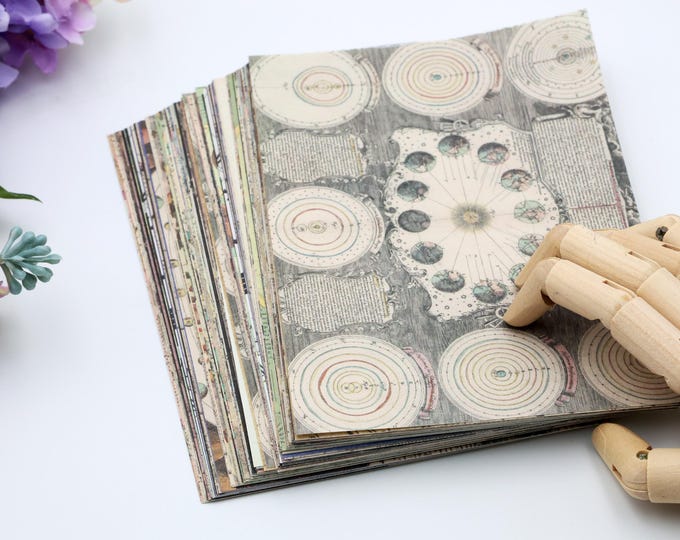 100pcs | Pack Various Paper Pads, Nature Moon Space Galaxy Planet Paper ...