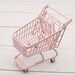 Pure Pink Mini Shopping Cart | Mini Shopping Basket | Large Shopping ...