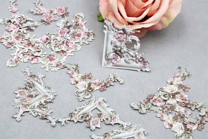 Vintage Carved Plaster Frame Border Card | 20pcs/pack Vintage Plaster ...